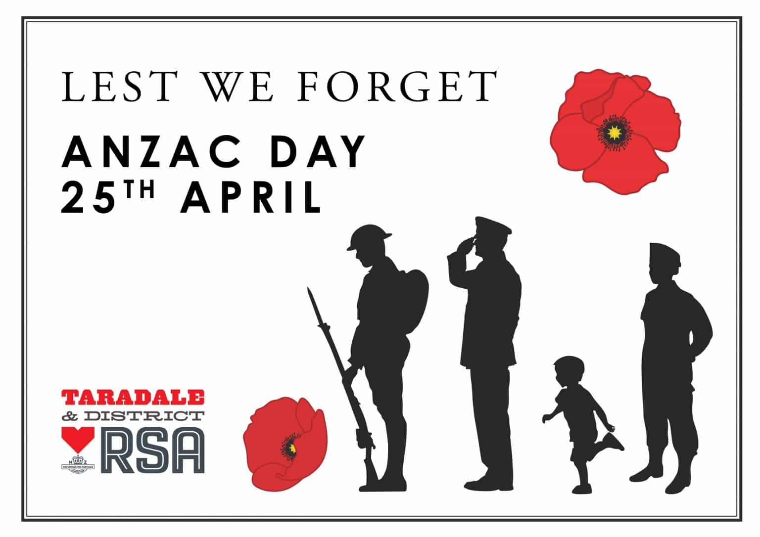ANZAC DAY SERVICES - TARADALE RSA | Taradale RSA